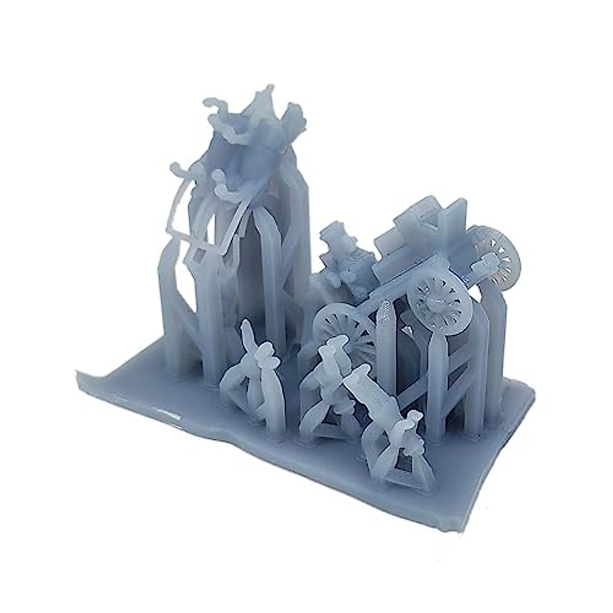 Outland Models Scenery Horse-Drawn Fire Engine Wagon w Firefighters 1:160 N Scale