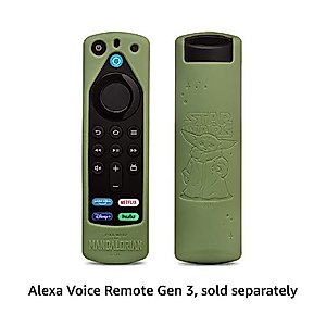 Star Wars The Mandalorian Remote Cover, for Fire TV Alexa Voice Remote Gen 3 (Grogu Green)