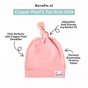 Baby Beanie Hat Top Knot Stretchy Soft"Hunter" by Copper Pearl