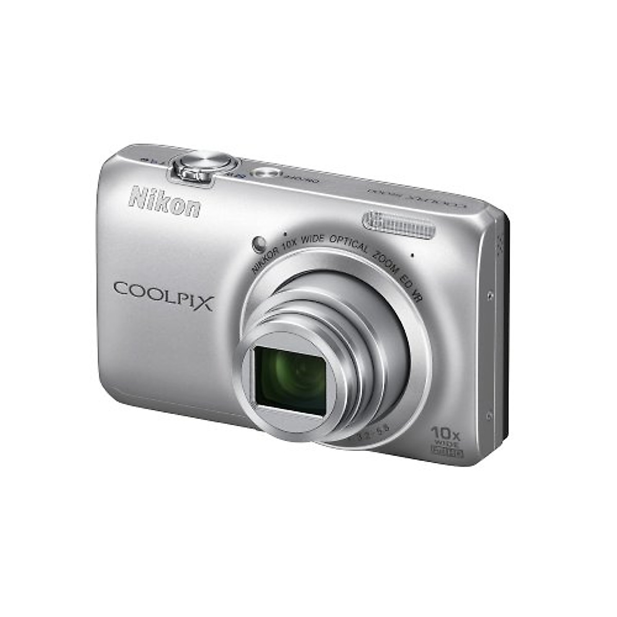 Nikon COOLPIX S6300 16 MP Digital Camera with 10x Zoom NIKKOR Glass Lens and Full HD 1080p Video (Silver)