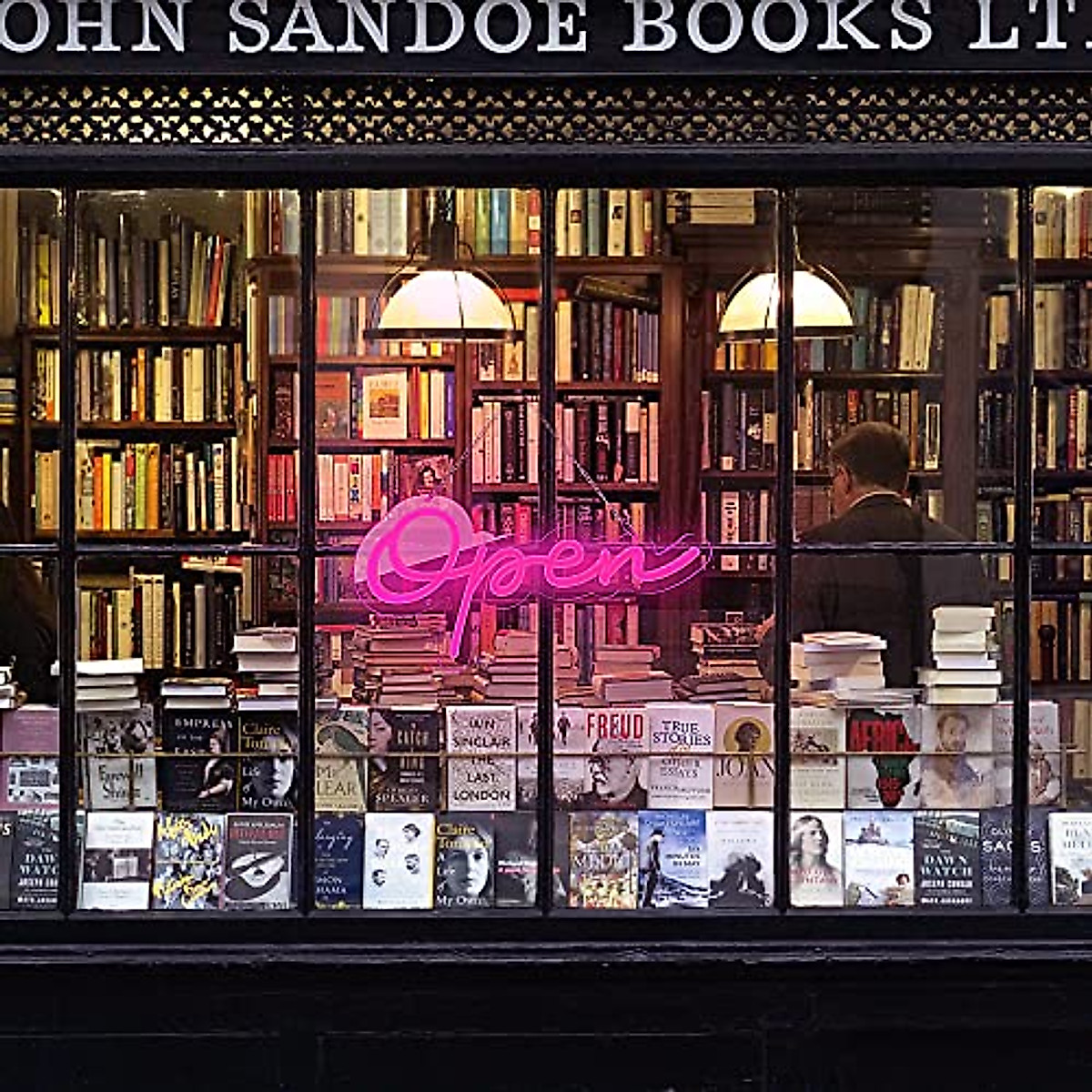 LED Neon Open Sign, MOLCOVEX 15"x 7.3" Business Open Sign with Remote, Adjustable Brightness Open Neon Lights for Restaurant Bar Salon Stores Hotel Wall Decor Light Open Sign (Pink)