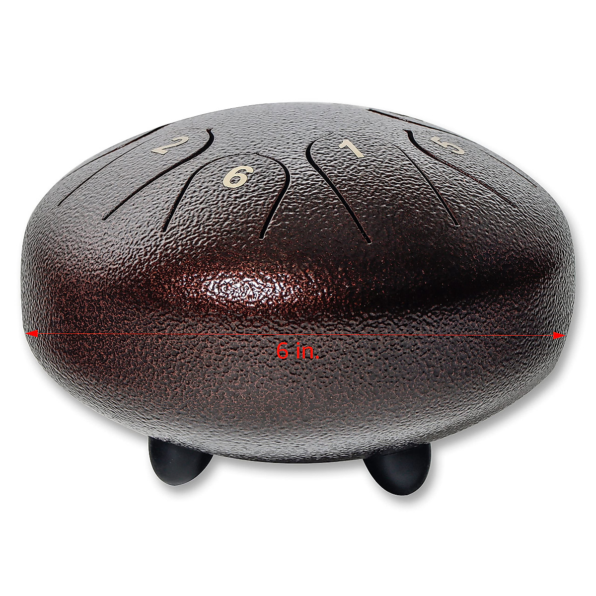 8 Note 6 Inch Beginner Steel Tongue Percussion Drum Set with Mallets, Finger Picks, Music Book and Travel Case by Trademark Innovations