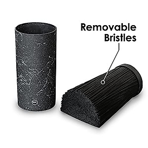 Knife Block Set Holder | Useful Kitchen Tools Knife Block Supplies | Universal Cook Marble Cylinder Knives for Chef | Modern Bristle Kitchenware with Flexi Rod Fit for Every Household's Kitchen