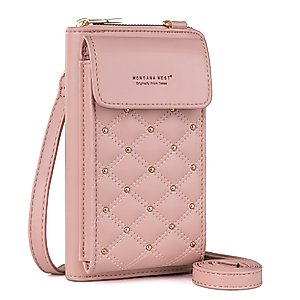 Montana West Small Crossbody Cell Phone Purse for Women RFID Blocking Cellphone Wallet Purses Travel Size MWC-110PK