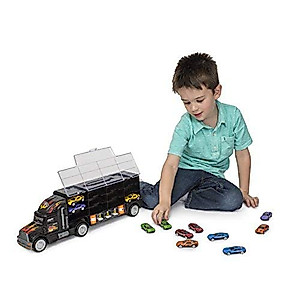 Big Daddy Tractor Trailer Car Collection Case Carrier Transport Toy Truck for Kids