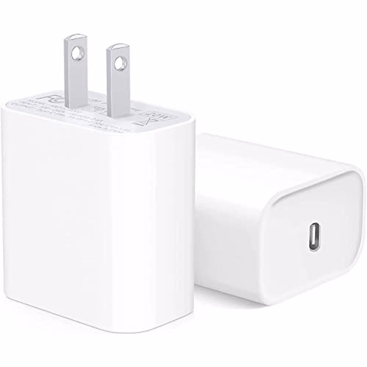 iPhone 14 Fast Charger Block [2 Pack] Cube 20W USB C Wall Charger PD Charger Fast iPhone Charging Type C Wall Charger Plug Adapter Box Brick for iPhone 13/13 Mini/13 Pro Max/12/11/SE/XR/iPad Pro/Mini
