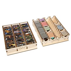 The Broken Token Arkham Horror 2nd Edition Compatible Game Crate - Wooden Storage Box with Multiple Trays and Dividers