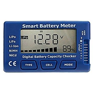 MaximalPower 5-in-1 Battery Meter, Intelligent Cell Meter Digital Battery Checker Battery Balancer for LiPo / LiFePO4 / Li-ion / NiCd / NiMH Battery Packs