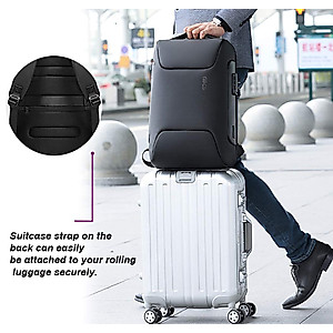 OZUKO Anti Theft Business Laptop Backpack Slim Durable Waterproof Computer Rucksack College School Bookbag for 15.6 inch