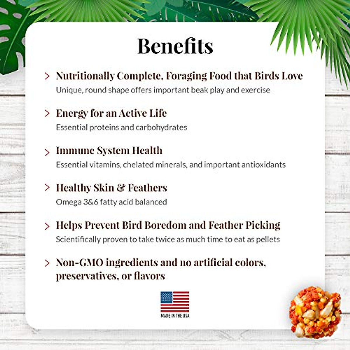 LAFEBER'S Tropical Fruit Nutri-Berries Pet Bird Food, Made with Non-GMO and Human-Grade Ingredients, for Cockatiels Conures Parakeets (Budgies) Lovebirds (Tropical Fruit 10 oz)
