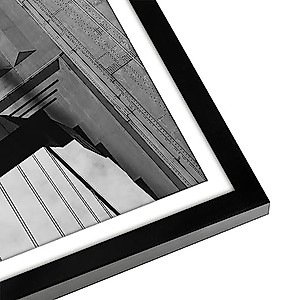 Americanflat 12x18 Picture Frame in Black - Set of 2 - Use as 11x17 Picture Frame with Mat or 12x18 Frame Without Mat - Includes Sawtooth Hanging Hardware for Horizontal or Vertical Display