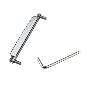Risbay 1Pc 82mm Silver Metal Adjustable Guitar Bridge Saddle with Wrench