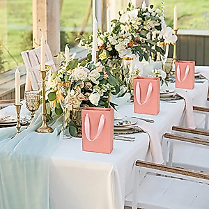 Dasofine Pink Gift Bags 12 Pack 5.03‘’ × 2.36‘’ × 7.40‘’ Small Gift Bags Paper Party Favor Bag with Handle, Retail Bag for Shopping, School, Office