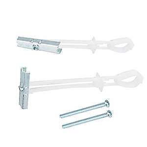 HOME MASTER HARDWARE Toggle Anchors 50 Pack, Zinc-Plated Steel Channel, 1/4 in Drywall Anchor with Bolt, 3/8" to 2-1/2" Grip Range, for 1/4"-20 UNC Fastener Size