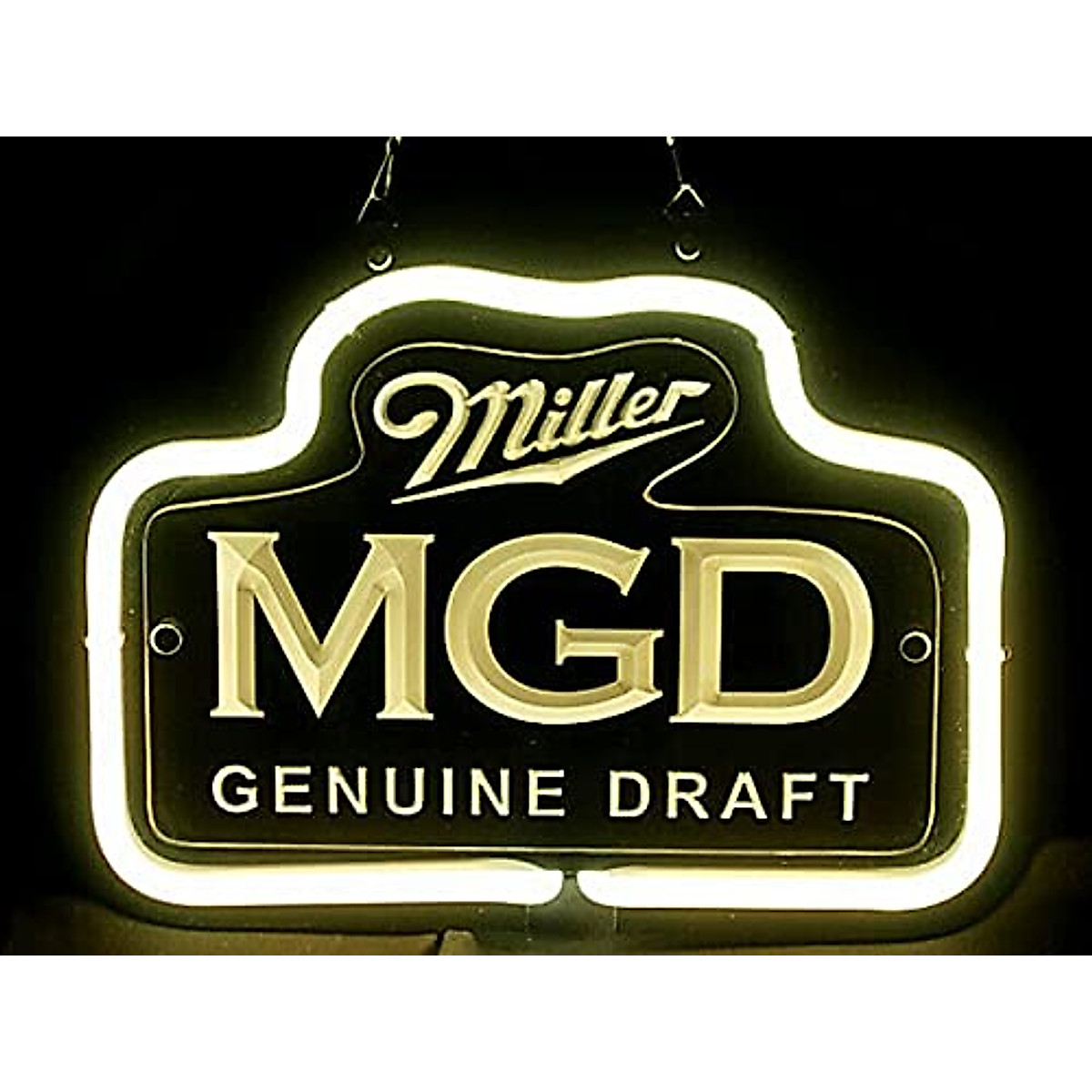 Queen Sense 24"x20" Millers MGD Genuine Draft Neon Sign Light 3D Carved Bar Pub Beer Handcrafted Lamp TD68