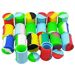 vitakiwi 11ML Barrel Wax Silicone Concentrate Containers Non-stick Food Storage Jars (20)