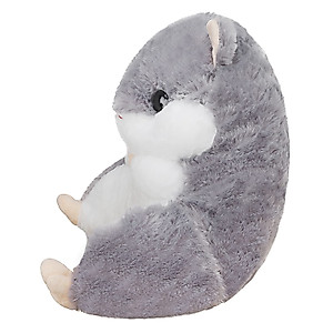 Lovely Plush Hamster Design Back Cushion Thick Cozy Padded Sofa Chair Cushion Home Office Backrest Back Support Pillow Lumbar Pad Dorm Bed Decor