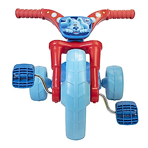 Blue's Clues & You Ride-On 10" Fly Wheels Junior Cruiser Tricycle with Sounds - Toddler Bike Trike, Ages 18-36M, for Kids 33”-35” Tall - 35 lbs. Weight Limit
