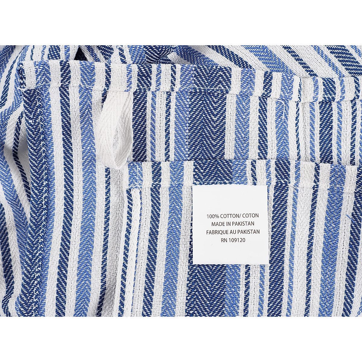 KAF Home Assorted Flat Kitchen Towels | Set of 10 Dish Towels, 100% Cotton - 18 x 28 inches | Ultra Absorbent Soft Kitchen Tea Towels | Perfect for Cooking, Cleaning, and Drying Hands (Navy)