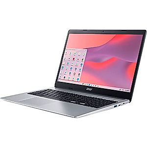 acer Newest Chromebook Laptop. 15.6" Full HD 1080p IPS Touchscreen Display, Intel Celeron N4020 Dual-Core Processor, 4GB DDR4 RAM, 64GB eMMC+ 256GB USB, Webcam, WiFi 5, Chrome OS, Silver, JVQ MP