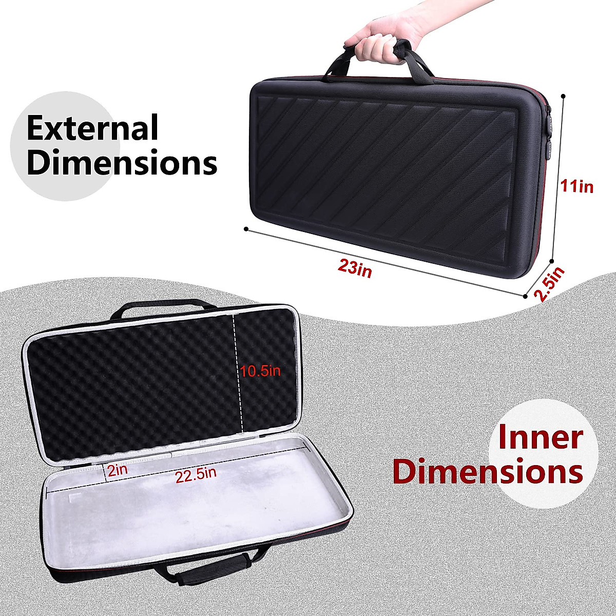 LTGEM EVA Hard Case for Numark Mixtrack Pro FX – 2 Deck DJ Controller - Protective Carrying Storage Bag (Not Compatible Other Model)
