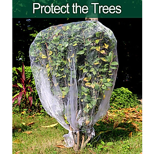 Garden Insect Mesh Netting 10ft x 32ft (3m x 10m), Wohohoho 1mm Ultra Fine Mosquito Netting Bug Netting Bird Netting Insect Barrier, 60 Mesh per Inch Plant Cover for Gardening Vegetables Fruit Tree