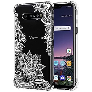 Ueokeird Phone Case for LG V60 ThinQ 5G Case/LG V60/LM-V600 Case Girls Women, Slim Shockproof Clear Floral Pattern Soft Flexible TPU Protective Cover for LG V60 (Mandala)