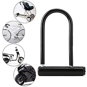 U-Lock, Security U Lock Anti-Theft Lock, Folding Bicycle Lock Anti-Theft U-Lock Mountain Bike Lock for Scooters Motorcycle