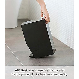 Yamazaki Home Sanitary Step Trash Can - Small Space Waste Bin For Bathroom Kitchen, Plastic, 1 gallon | 3.9 liters, Handles, Lid, No Assembly Req.