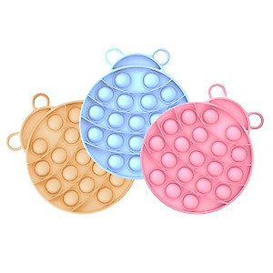 Push Pop Bubble Sensory Toys,Bubble Popping Game Funny Tactile Squeezed Sensory Toys Reliver Stress for Children, Family and Friends (3 Pack-Ladybug Shape)