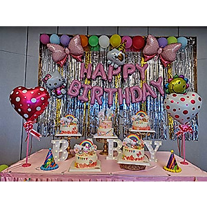 Moohome 3 Pack Silver Foil Fringe Curtain, Fringe Backdrop Curtains for Birthday Wedding Engagement Bridal Shower Bachelorette Party Decorations