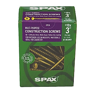 SPAX 4281020500754 10X3 MP WH INT Screw, 10 x 3 (1 lb.) Yellow
