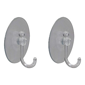 Northlight Pack of 2 Clear Suction Cups with Hooks 3"