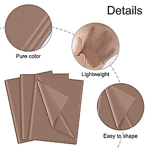 NEBURORA Brown Tissue Paper for Gift Bags 60 Sheets Brown Wrapping Tissue Paper Bulk 14 X 20 Inch Dark Brown Wrapping Paper for Gift Packaging Filler Art Crafts DIY Birthday Wedding Holiday (Brown)