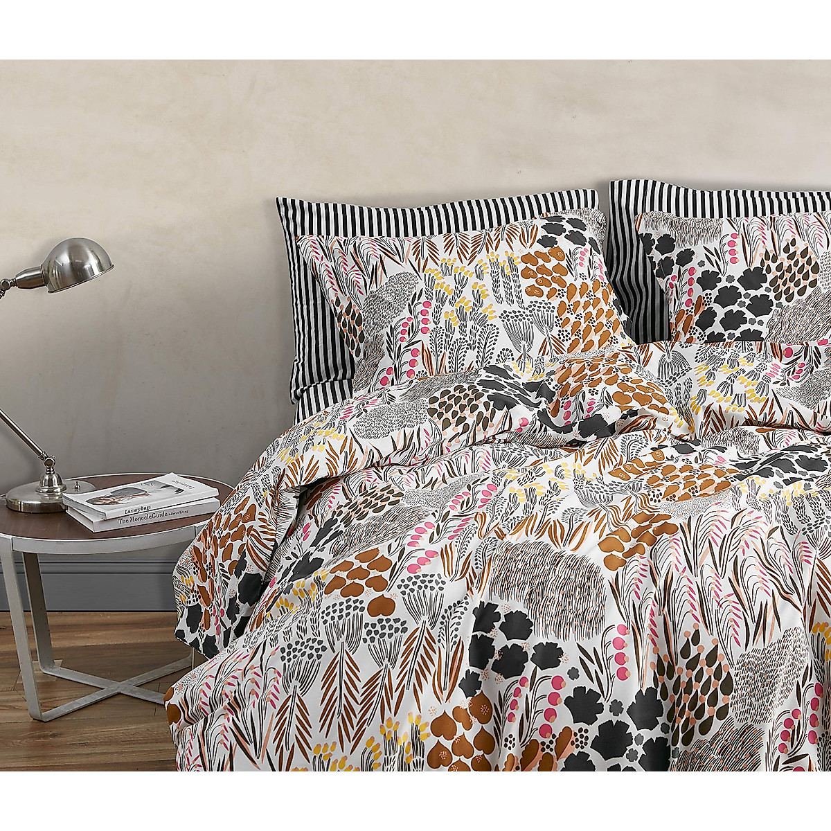 Marimekko - King Comforter Set, Cotton Percale Bedding with Matching Shams, Stylish Modern Home Decor (Pieni Letto Multi, King)