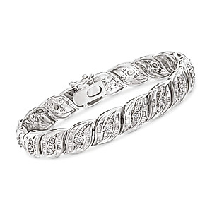 Ross-Simons 1.00 ct. t.w. Diamond Bracelet in Sterling Silver. 8 inches
