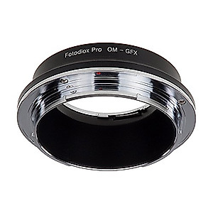 Fotodiox Pro Lens Mount Adapter Olympus Zuiko (OM) 35mm SLR Lens to G-Mount GFX Mirrorless Camera
