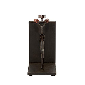 Deco 79 Metal Bike Bookends with Wood Accents, Set of 2 7"W, 9"H, Black