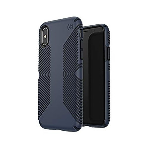 Speck Products Presidio Grip iPhone Xs/iPhone X Case, Eclipse Blue/Carbon Black
