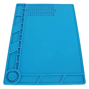 Electronics Repair Pad, Thermoset Heat Insulation Silicone Repair Mat Non Static Improve Efficiency with Screw Position for Phone Computer