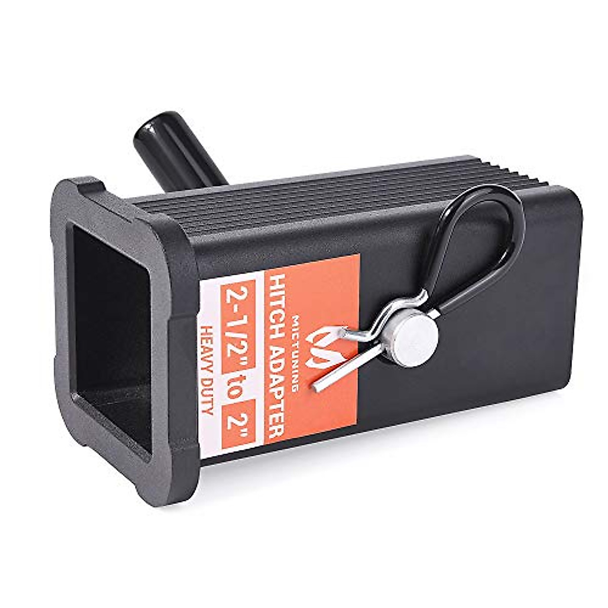 MICTUNING 2-1/2 inches Class V to 2 inches Class III and IV Trailer Hitch Receiver Adapter, 2.5 inches to 2 inches Reducer Sleeve with Hitch Pin and Clip