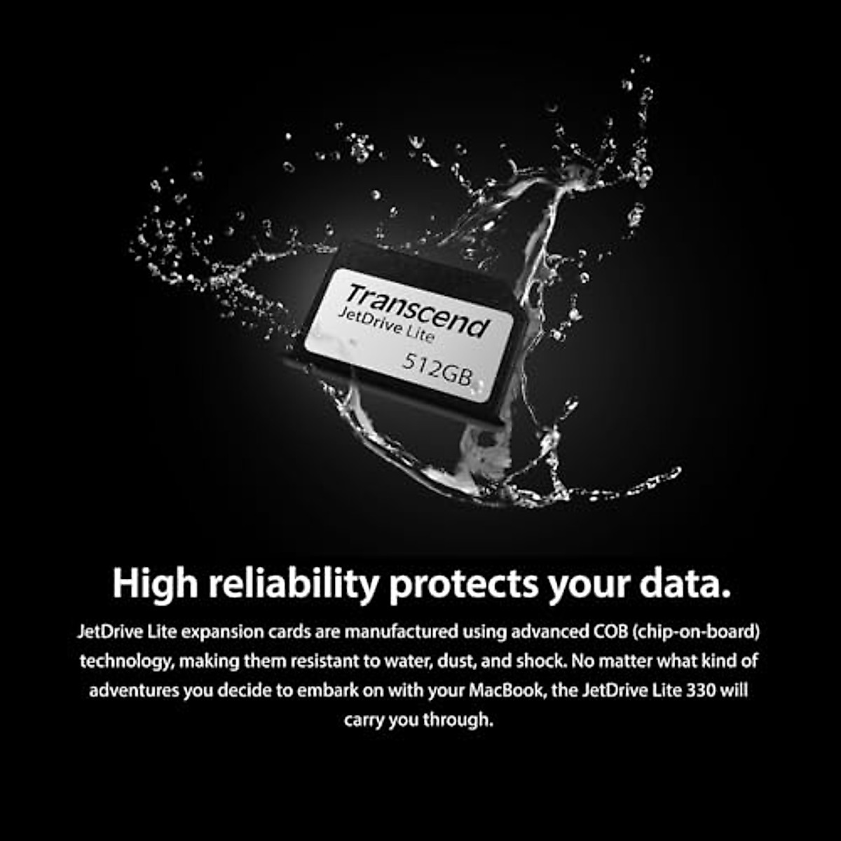 Transcend 128GB JetDrive Lite 330 Storage Expansion Card for 13-Inch MacBook Pro with Retina Display (TS128GJDL330),Black, Silver