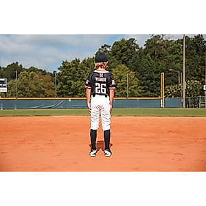 Mizuno Boys Youth Premier Short Piped Pant S White-Black, White/Black, Small US