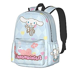 HTZXWK Anime Backpack for Women,Girl Backpack for School,Cute Anime Preschool Backpack Book Bag with Bicycle,Durable Lightweight Backpack Schoolbag for Kids Fans,Birthday Gifts for Teens