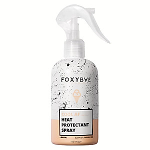 FoxyBae Heat Protectant Spray - Thermal Hair Styling Mist for Curling Iron & Blow Dryer - Prevents Frizz, Damage & Breakage, 8oz
