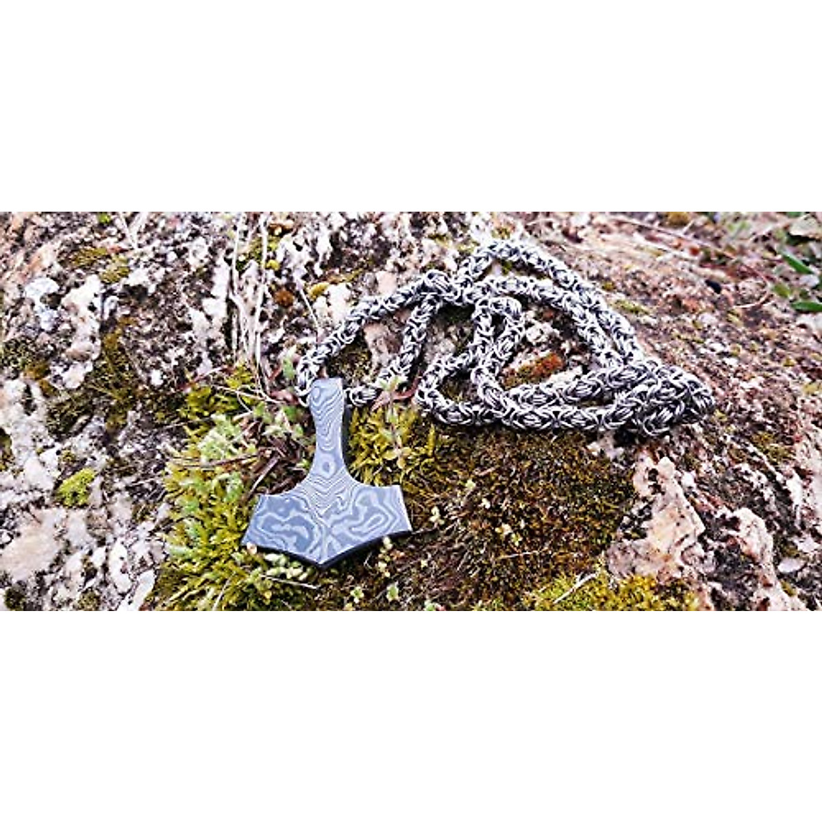 KE-0920-HK Beautiful Hand Forged Damascus Mjolnir Pendant Decoration accessories and EDC