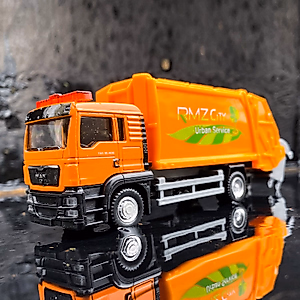 BDTCTK Compatible for Man Garbage Truck Car Model Toy Cars, Zinc Alloy Die-Cast Vehicles Kid Toys for Boy Girl Gift