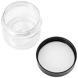 DIKNAAM 68 Pack 2 OZ Clear Plastic Jars with Lids, Empty Slime Storage Containers, BPA-free, Plastic Round Storage Jars for Slime, Cream, Cosmetic, Paint and Glitter