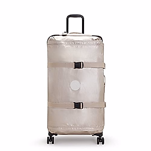 Kipling Women's Spontaneous 31-Inch Softside Spinner Wheel Luggage, Integrated TSA Accepted Lock, Metallic Glow, One Size
