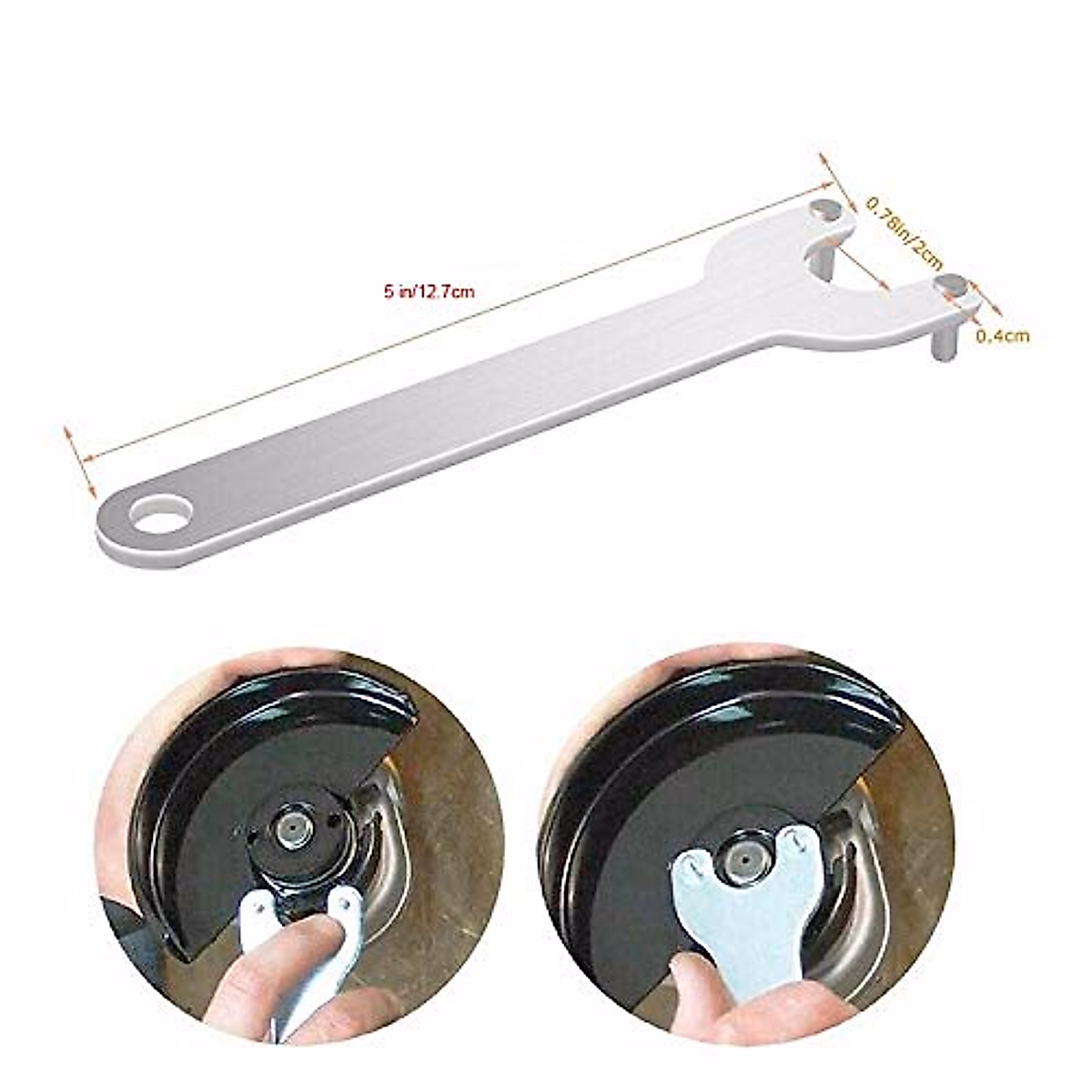 Angle Grinder Wrench Spanner Metal Lock Nut Fits Dewalt Milwaukee Makita 193465-4 Bosch Black & Decker Ryobi 4.5" 5" 5/8-11